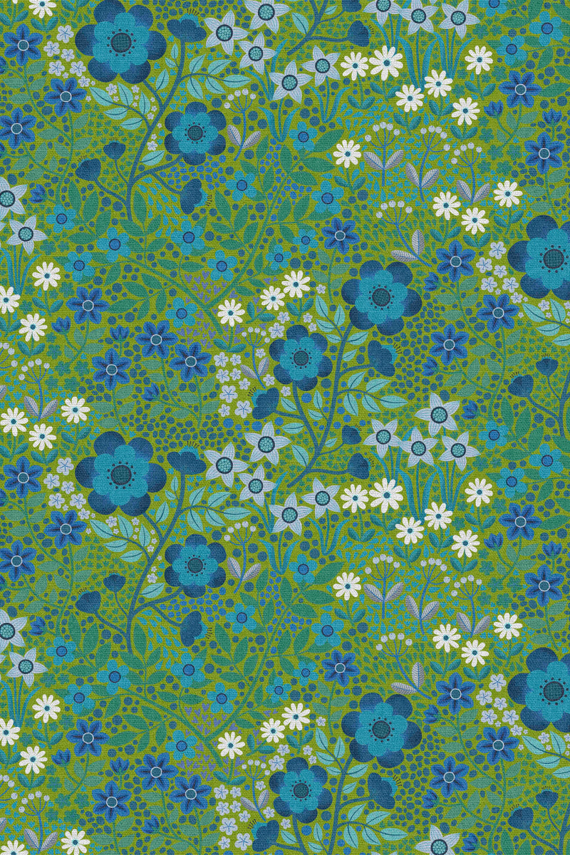 Cozy Green Patterns Wallpaper | Peel & Stick, Pre-pasted PVC Free ...