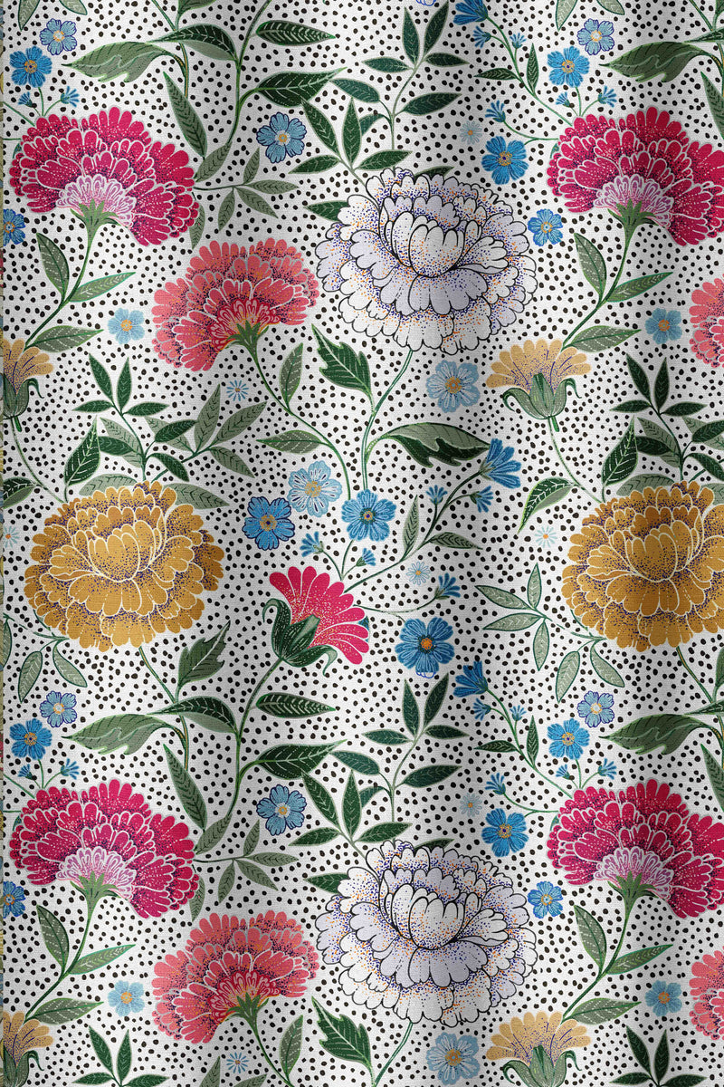 Fleur Pattern Fabric By The Yard | Customized Home Décor – Green Planet ...