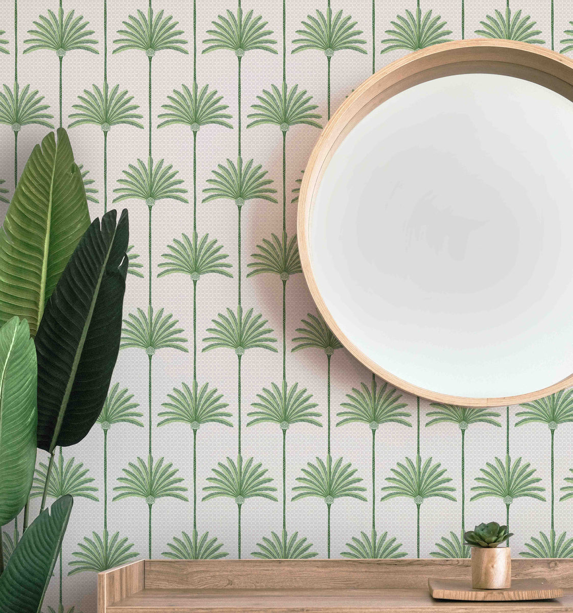 Palm Stripes Wallcovering | Custom Home Décor – Green Planet Print