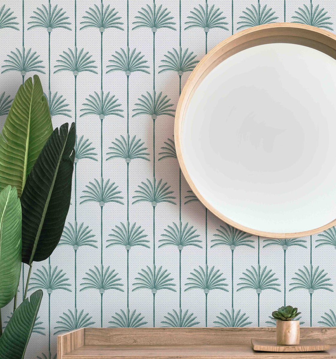 Palm Stripes Wallcovering | Custom Home Décor – Green Planet Print