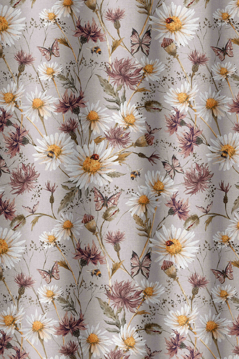 Daisy Flower Fabric By The Yard | Customized Home Décor – Green Planet ...