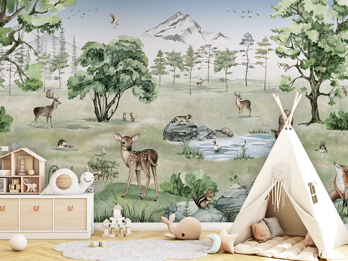 Shop Forest Landscape Murals | Green Planet Wallpaper – Green Planet Print