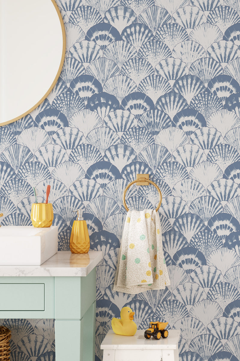 Shell Pattern Wallcovering | Shop Coastal Home Décor by Green Planet ...