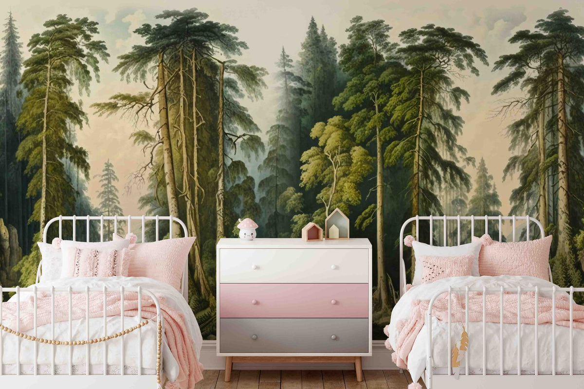 Shop Forest Landscape Murals | Green Planet Wallpaper Print – Green ...